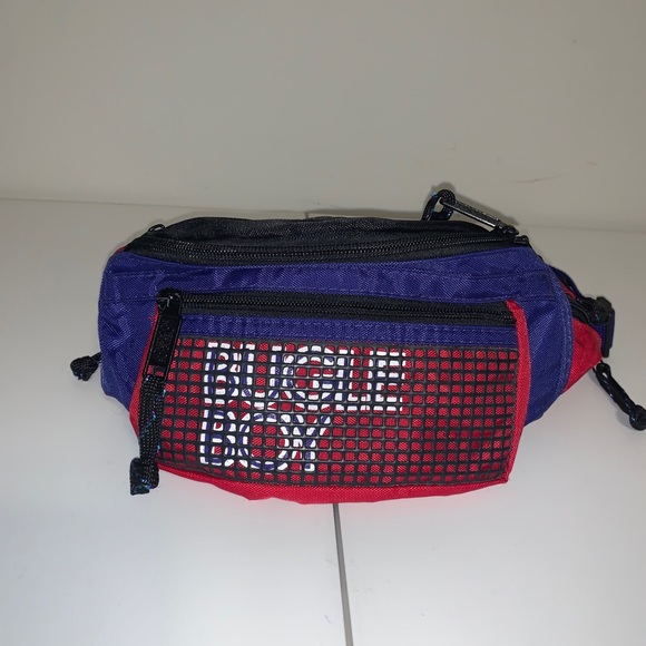 Bugle Boy | Bags | Vintage Bugle Boy Fanny Pack Purple Red And Black ...